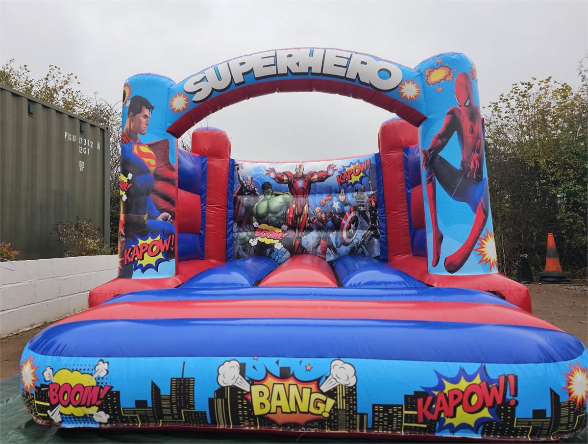 Super Hero Castle Is Here - Hire in Honiton | Happy Days Inflatables